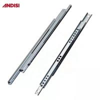 China Single Extension Ball Bearing Drawer Slides 17mm Mini Two Way Runners 150-600mm for sale