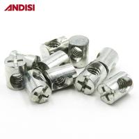 China M6 M8 Cross Head Phillips Drive Barrel Nut 11-20mm Length for Wood Joint Connecting Steel Zinc Plated for sale