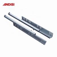 China ANDISI Soft Close Undermount Drawer Slide 500mm 30kg Load Capacity Galvanized Steel for sale