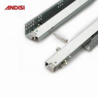China ANDISI Soft Close Undermount Drawer Slide 500mm 30kg Load Capacity Galvanized Steel for sale