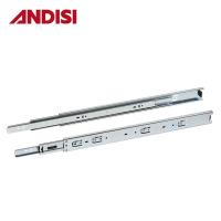 China Full Extension Telescopic Ball Bearing Drawer Slides 45mm 45kgs Load Capacity for Steel Cabinet for sale