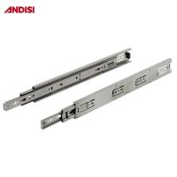 China Full Extension Telescopic Ball Bearing Drawer Slides 45mm 45kgs Load Capacity for Steel Cabinet for sale