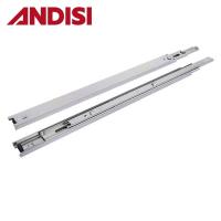 China Full Extension Telescopic Ball Bearing Drawer Slides 45mm 45kgs Load Capacity for Steel Cabinet for sale