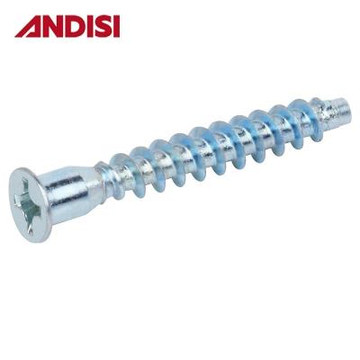 China Wood to Wood Hex Cross Head Euro Confirmat Screw Zinc Plated DA11 DA12 DA13 for sale