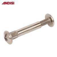 China M4 Combination Screw Connecting Joint Connector Bolt and Nuts Steel Nickel Plated 27x15 mm for sale