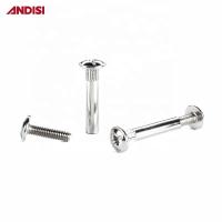 China M4 Combination Screw Connecting Joint Connector Bolt and Nuts Steel Nickel Plated 27x15 mm for sale