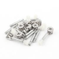 China Durable Nylon Connector Screw Bolt Cabinet Cam Lock Fasteners for Furniture KD Fittings 15mm for sale