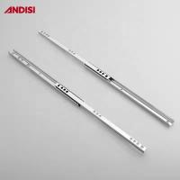China Galvanized Steel Mini Drawer Slides 1.0x1.0mm 17mm Two Way Telescopic 50000 Cycles for sale