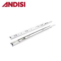 China Full Extension Ball Bearing Drawer Slide 300-600mm Length 45kg Load Capacity Zinc Plated Finish for sale