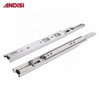 China Full Extension Ball Bearing Drawer Slide 300-600mm Length 45kg Load Capacity Zinc Plated Finish for sale