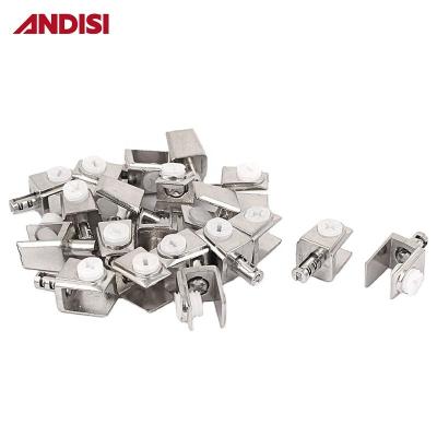 China Adjustable Zinc Alloy Glass Shelf Clamp Holder Support for Decorative Shelves 8mm for sale
