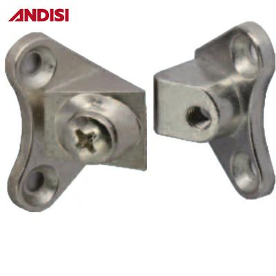 China Zinc Alloy Furniture Corner Joint Cabinet Connector Bracket GA68A Nickel Plated 3 Piece Set for sale