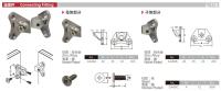 China Zinc Alloy Furniture Corner Joint Cabinet Connector Bracket GA68A Nickel Plated 3 Piece Set for sale