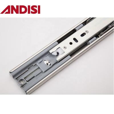 China OEM 45kg Load Capacity Full Extension Soft Close 45mm Ball Bearing Drawer Rail Slide for sale