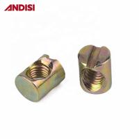 China M6 M8 Cross Head Phillips Drive Embedded Barrel Nut Zinc Plated Steel Furniture Connector for sale