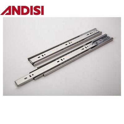 China 600mm 3-Fold Soft Close Ball Bearing Drawer Slide Rail 45kgs Load Capacity for sale
