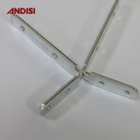 China Steel L Shape Connector Bracket for Wood Furniture 67x39x12mm Zinc Plated for sale