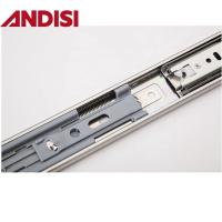 China Zinc Plated 45mm Soft Close Ball Bearing Drawer Slide Rail 250-600mm 45kg Load Capacity for sale