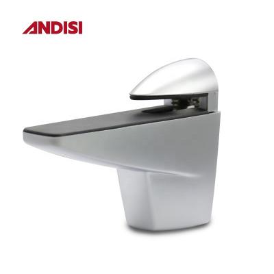 China Zinc Alloy Chrome Glass Shelf Clamp Bracket Adjustable F Shape Glass Holder Clip FA48 for sale