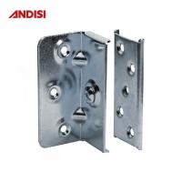 China Steel Bed Rail Brackets Corner Connector 89x39mm Zinc Plated Wood Bed Fittings for sale
