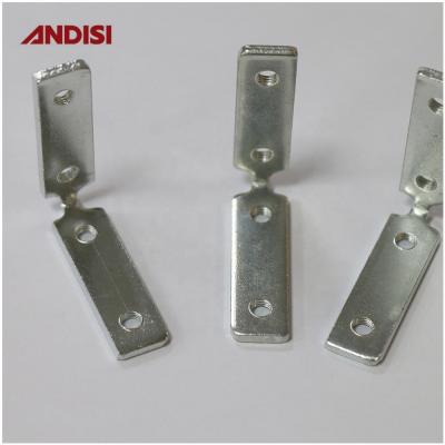China Zinc Plated Steel Right Angle Corner Bracket 46.5x46.5x13mm for Wood Cabinet Shelf for sale