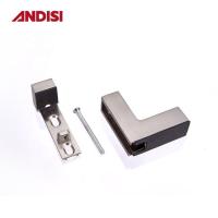 China Zinc Alloy Steel Glass Clamp Adjustable Height 0-42mm L-Shaped Glass Shelf Bracket Support for sale