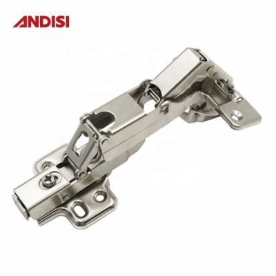 China Full Overlay Clip On Soft Close Hinge 165 Degree Iron Cabinet Door Hinge 35mm Cup for sale