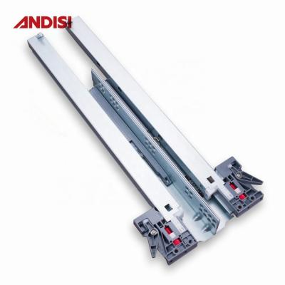 China ANDISI Undermount Drawer Slide Soft Close Push to Open 35kg Load Capacity 300-600mm for sale