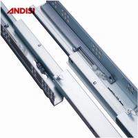 China ANDISI 3D Plastic Clip Full Extension Soft Close Undermount Drawer Slide 35KGS 450mm for Kitchen Cabinet for sale