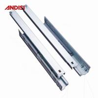 China ANDISI 3D Plastic Clip Full Extension Soft Close Undermount Drawer Slide 35KGS 450mm for Kitchen Cabinet for sale