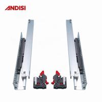 China ANDISI 3-Fold Soft Close Undermount Drawer Slide 35kg Capacity 300-600mm Cold Rolled Steel for sale