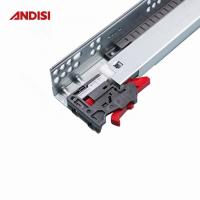 China ANDISI 3-Fold Soft Close Undermount Drawer Slide 35kg Capacity 300-600mm Cold Rolled Steel for sale