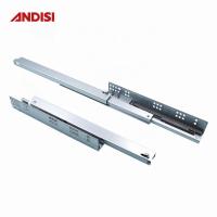 China ANDISI 3-Fold Soft Close Undermount Drawer Slide 35kg Capacity 300-600mm Cold Rolled Steel for sale