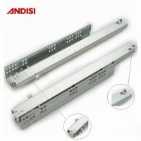 China ANDISI 3-Fold Soft Close Undermount Drawer Slide 35kg Capacity 300-600mm Galvanized Steel for sale