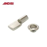 China Brass Plated Steel Shelf Support Pegs 5mm 7mm Metal Connectors for Furniture Hardware for sale