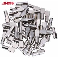 China Brass Plated Steel Shelf Support Pegs 5mm 7mm Metal Connectors for Furniture Hardware for sale