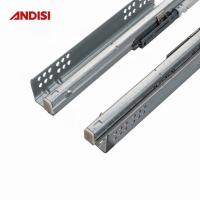 China OEM Cold Rolled Steel Drawer Slide V6 Full Extension Soft Close Concealed Under Mount 30KGS for sale