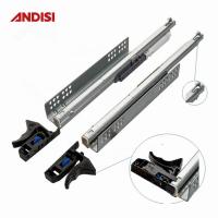 China OEM Cold Rolled Steel Drawer Slide V6 Full Extension Soft Close Concealed Under Mount 30KGS for sale