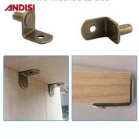 China Steel L Shape Furniture Joint Shelf Bracket Support 6mm Diameter Metal Cabinet Fitting for sale