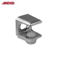 China Square Zinc Alloy Nickel Plated Glass Shelf Support Clip for Book Shelving Cabinet 8mm for sale