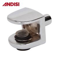 China Zinc Alloy Cabinet Shelf Support Bracket Glass Clip Clamp Chrome Plated 6 Models for sale