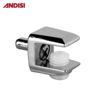 China Zinc Alloy Cabinet Shelf Support Bracket Glass Clip Clamp Chrome Plated 6 Models for sale