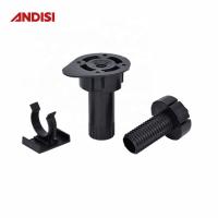 China Adjustable Table Leveling Feet for Kitchen Furniture Height 96-185mm Black ABS PP for sale
