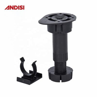 China Adjustable Table Leveling Legs Plastic Feet 96-185mm Height for Kitchen Furniture Cabinet Plinth Foot for sale