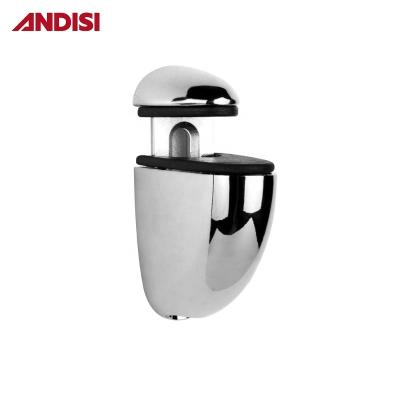 China Zinc Alloy Adjustable Glass Clip Clamp Bracket Holder for Furniture Connecting Shelf Support Chrome Finish FA28 for sale