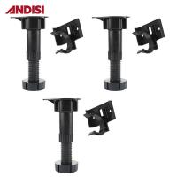 China Adjustable Plastic Kitchen Cabinet Plinth Feet 300pcs per Carton ABS PP Black Leveling Legs for sale