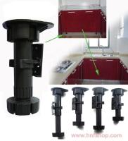 China Adjustable Plastic Kitchen Cabinet Leg ABS PP Leveling Foot for Table Plinth 150mm for sale
