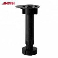 China Black ABS PP Adjustable Height Plinth Plastic Foot Legs for Kitchen Cabinet Cupboard 150mm for sale