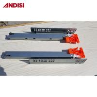 China Cold Rolled Steel Undermount Drawer Slide 45mm Full Extension Soft Close for Furniture Cabinet for sale