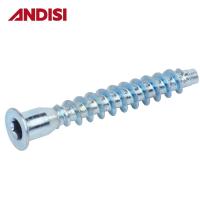 China Steel Cross Hexagon Head Phillips Flat Head Euro Confirmat Screw M6.4 50mm Zinc Plated for sale